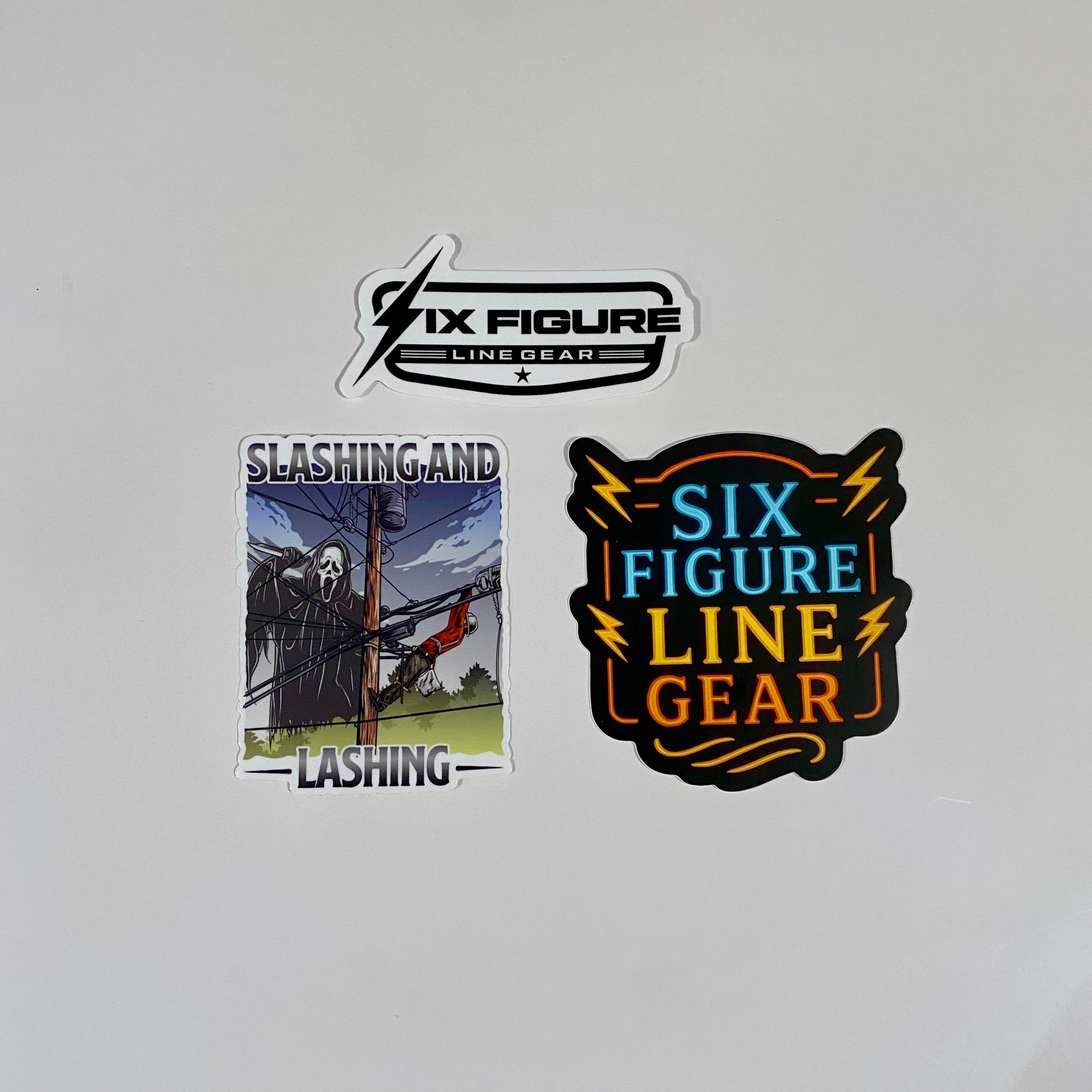 Fiber Lineman Large Stickers Sticker Pack – Six Figure Line Gear